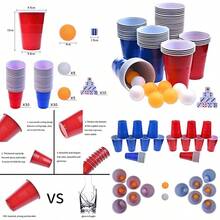 60 Packs 16 Oz Plastic Party Cups Reusable In Red And Blue With 10 Pack ...