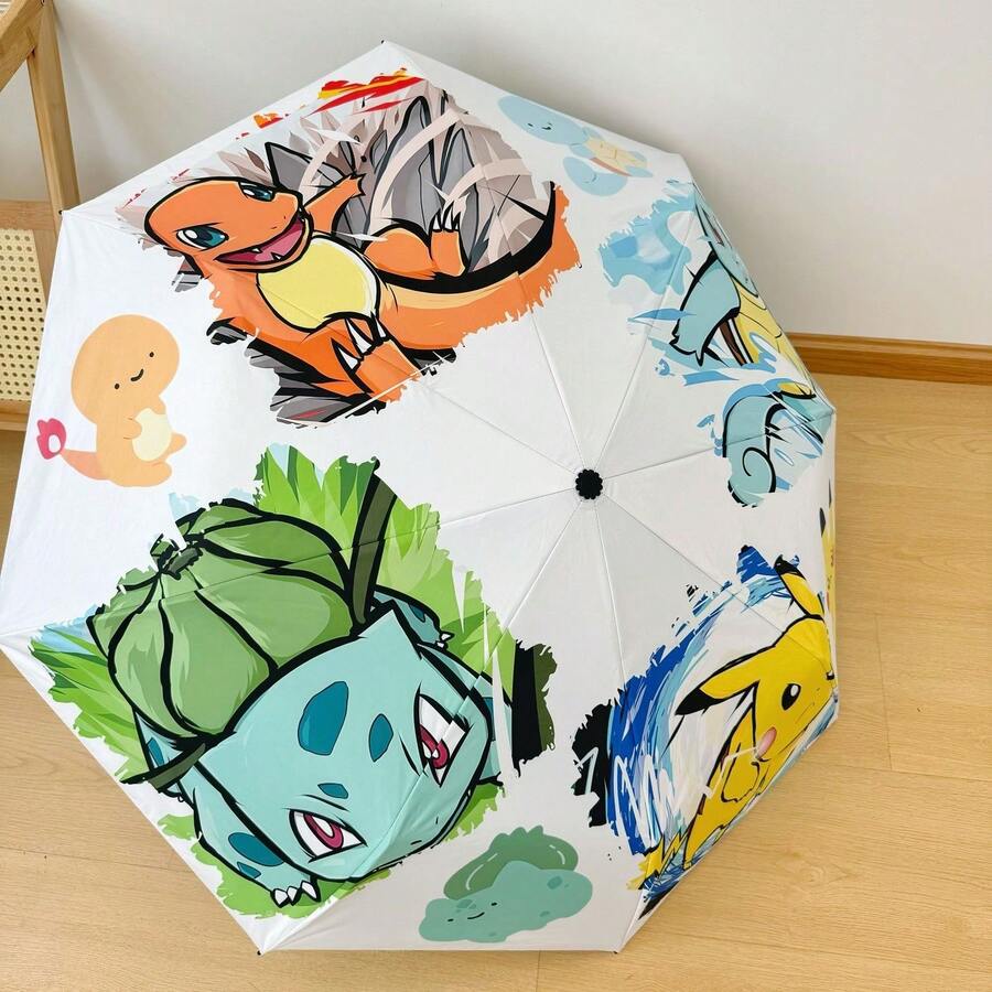 pokemon 1pc Pokémon Four Small Fully Automatic Umbrella, The First ...