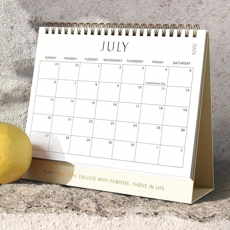 Aesthetic Desk Calendar 2025-2026 - Runs From June 2025 Until December ...