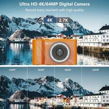 W&O 2025 NEW 4K 3-Inch Digital Camera, FHD 1080P, Digital Point And ...