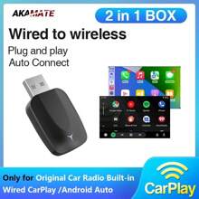 Adaptateur sans fil CarPlay 2 en 1 de câblé à sans fil Android Auto Branchez et jouez pour le ...