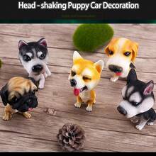 1pc Cartoon Cute Nodding Dog Resin Spring Decor, Creative Car Interior ...