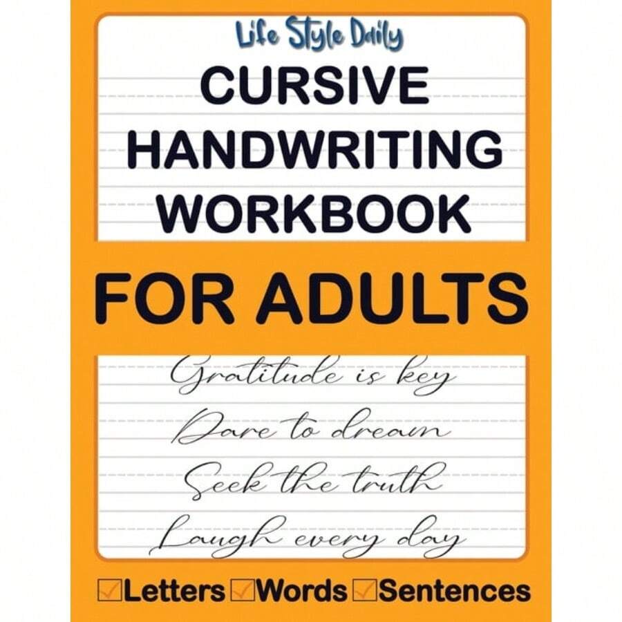 Cursive Handwriting Workbook: Calligraphy TechniquesLearning And ...