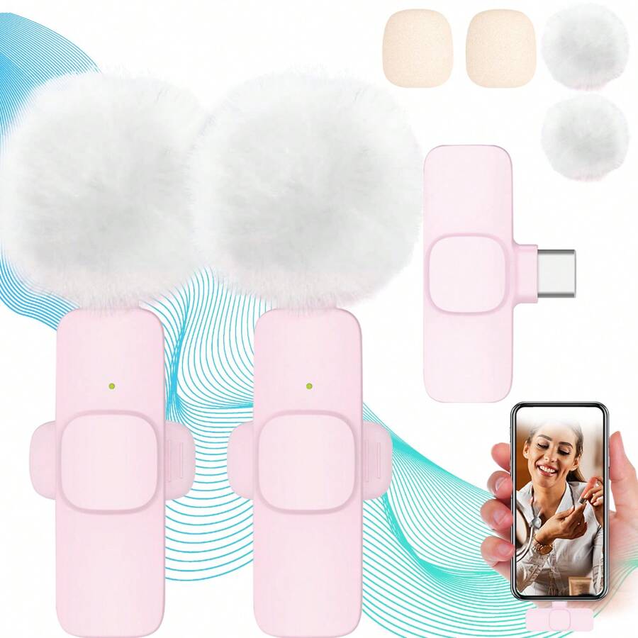 Wireless Microphone For IPhone, IPad, Android, Lavalier Microphone For ...