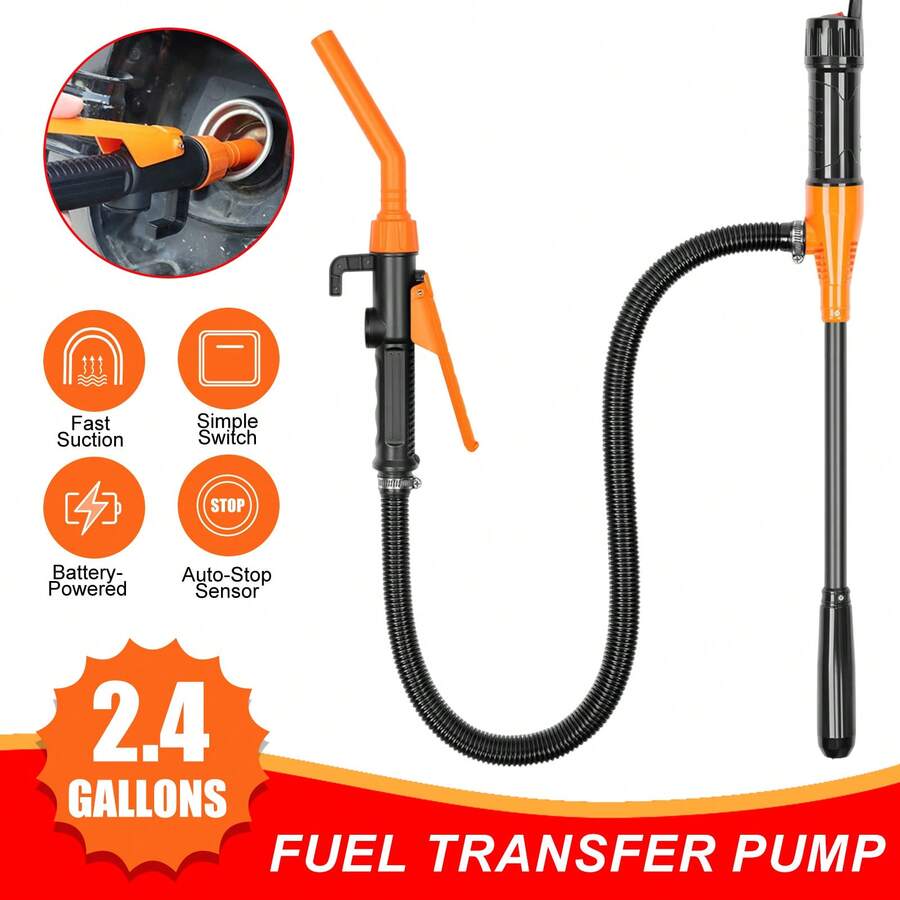 Portable Transfer Pump Battery Operated Electric Siphon Pump For Gas ...