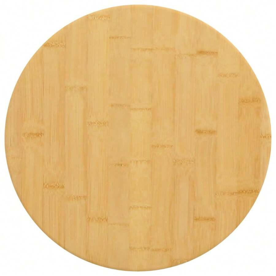 Table Top Natural Bamboo Bamboo 11.8 In Diameter Durable Bamboo Table ...