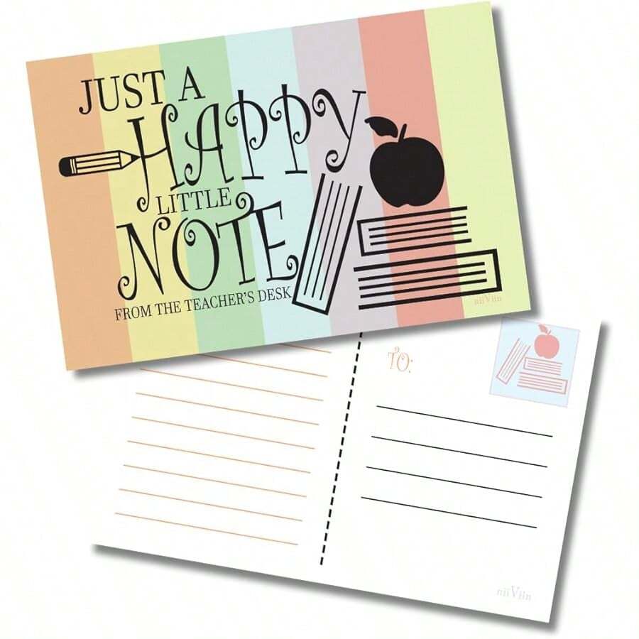 Teacher Postcards For Students 50 Pack - Just A Happy Little Note From ...