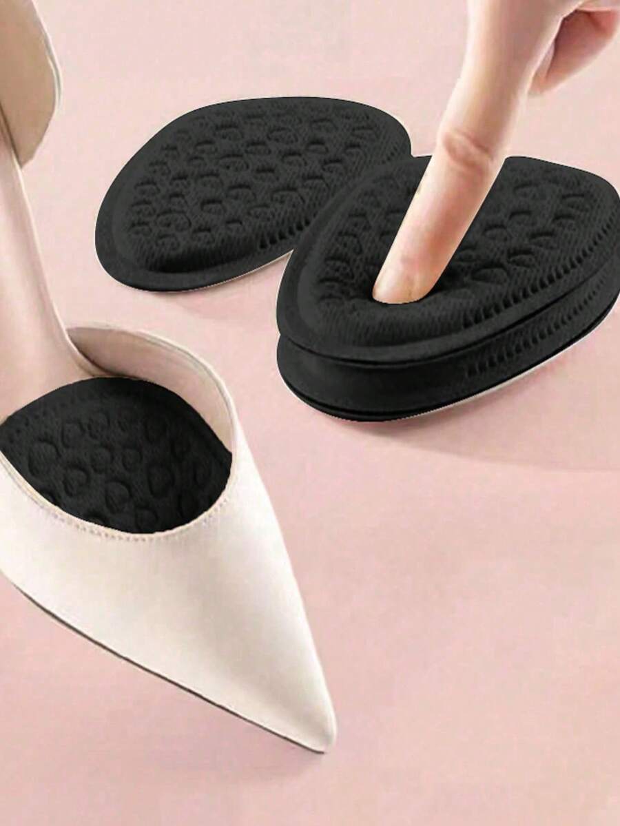 2 Pairs Black Soft Forefoot Pads, Pain Relief And Pressure Reduction ...