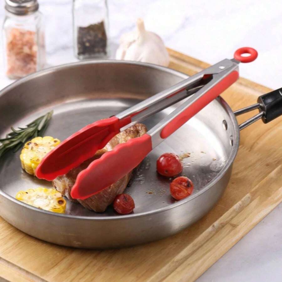 1pc 9-Inch Stainless Steel Heat Resistant Tongs, Food Clip, Bread Clip ...