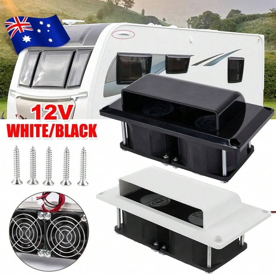 12V Exhaust Fan Side Ventilation Air Vent RV Trailer Camper Motorhome ...