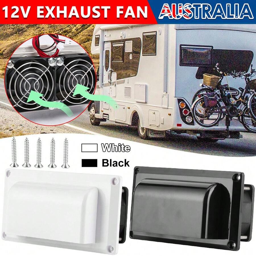 Caravan RV 12V Exhaust Fan Motorhome Trailer Side Ventilation Air ...