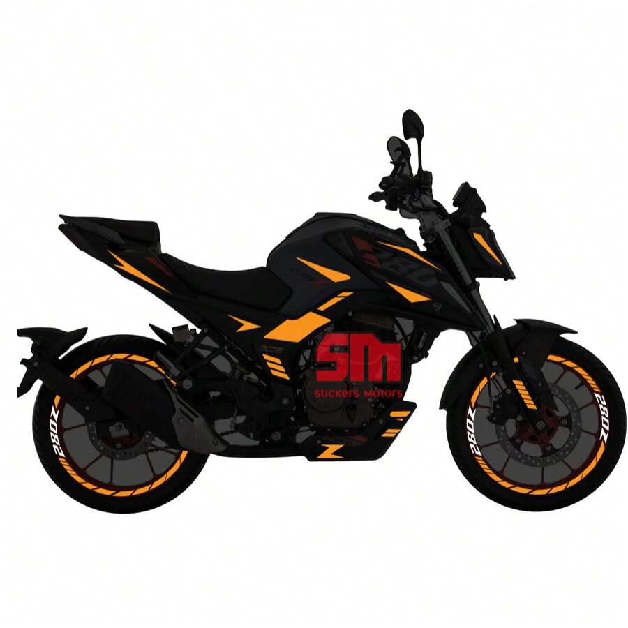 Kit Stickers Italika 280z, Kit Stickers reflejante para Tapas y Rines ...