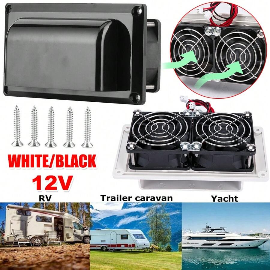 12V Exhaust Fan Air Vent RV Side Ventilation Caravan Motorhome Camper ...