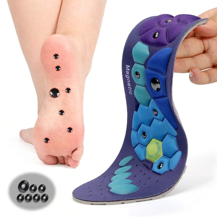 1 Pair Magnetic Massage Shoe Insoles, Unisex, Made Of EVA Material And ...