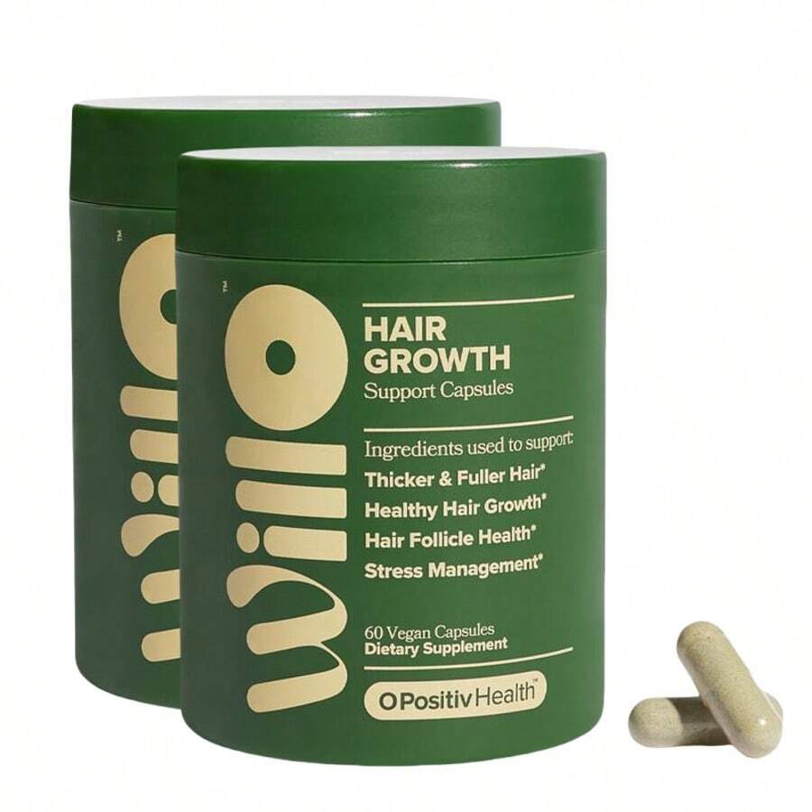 WILLO Hair Growth Support Capsules | Vitamin C, D3 & E | Fills ...