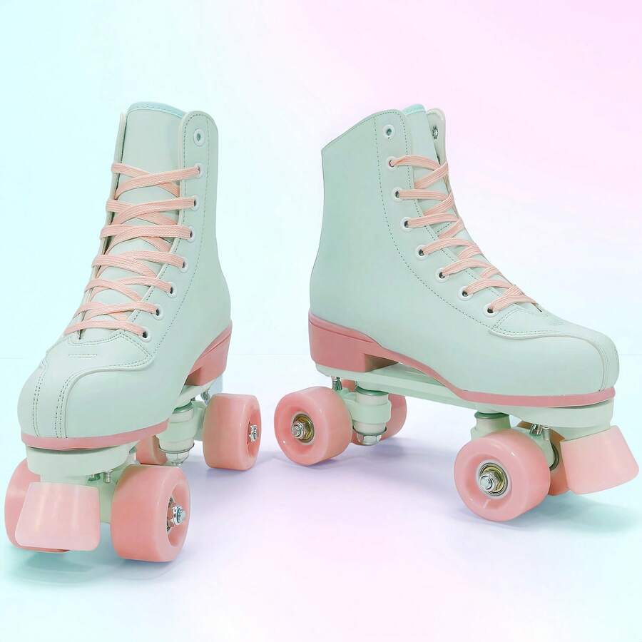 YYW Pink Women's Roller Skate Shoes, Sweet And Fresh, Shining Street ...