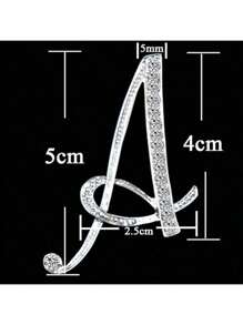 1pc Rhinestone Initial Brooch Pin, Suit Lapel Pin Clip For Men And ...
