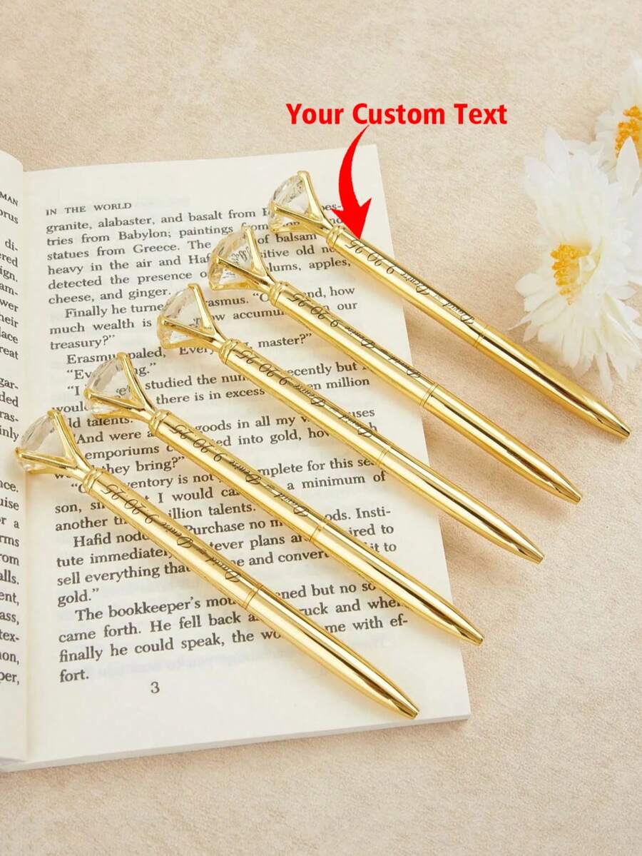 Customized Text/Logo Metal Diamond Ball Pen, Creative Crystal Scepter ...