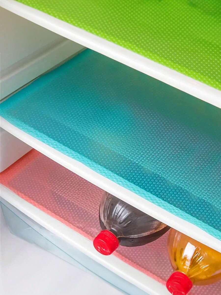 1/4/8pcs Washable Fridge Liner Mats, Refrigerator Shelf Liners, Absorb ...