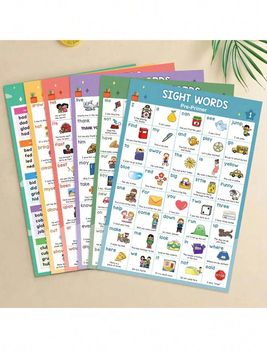 220 High Frequency Sight Words Poster, English Word Family Educational ...