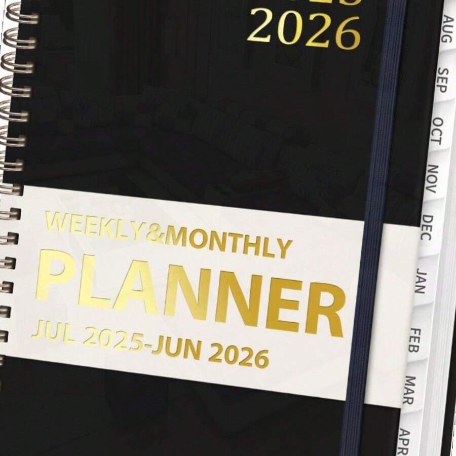 Daily Planner 20252026 July 2025 June 2026 Planner Hard Cover Calendar ...