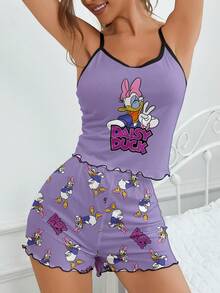 Disney 2pcs Disney Daisy Duck Authorized Certified Women Sleeveless ...