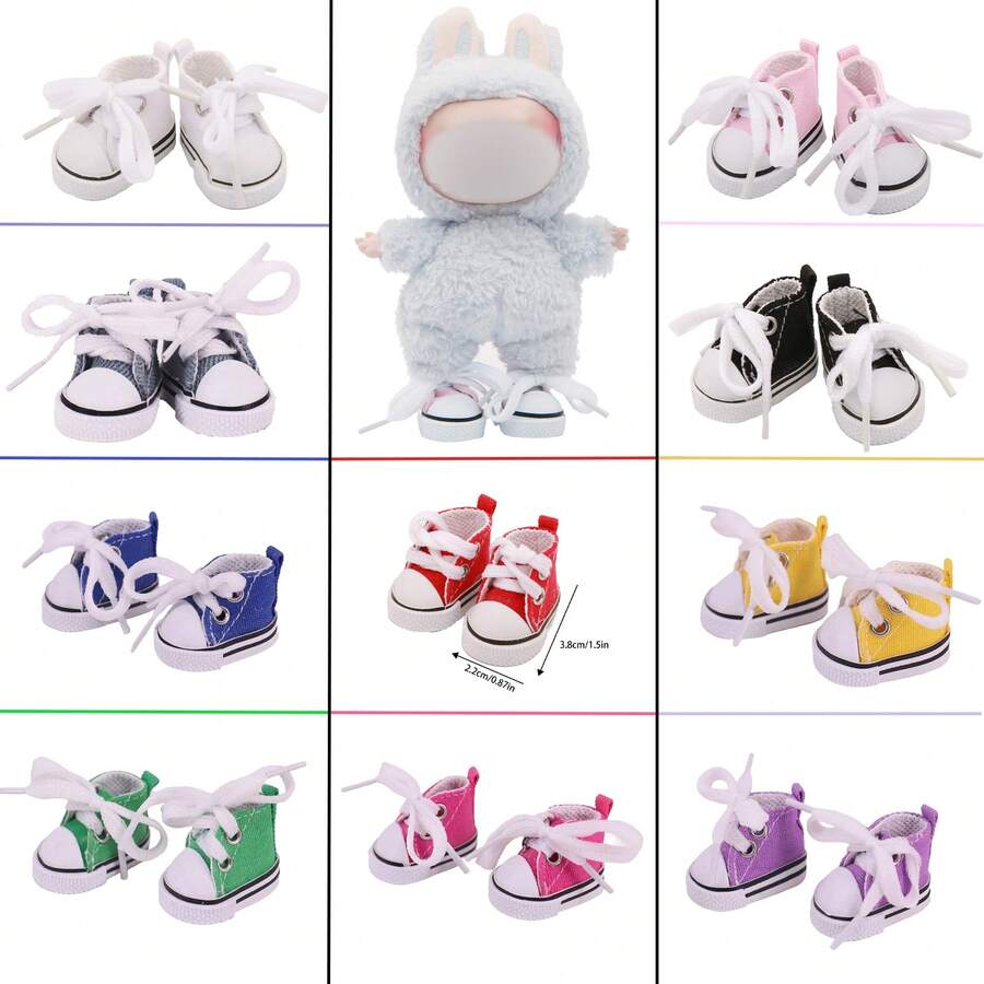 Scarpe di tela adatte per bambole di peluche BUBU di 17 cm, accessori ...