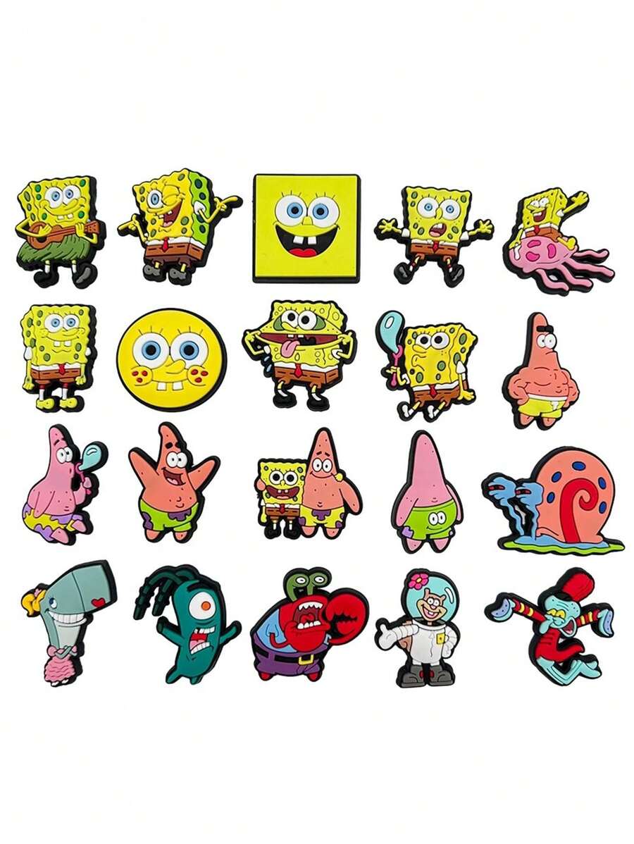 SPONGEBOB 20PCS SpongeBob SquarePants Hole Shoes Decoration Cute ...
