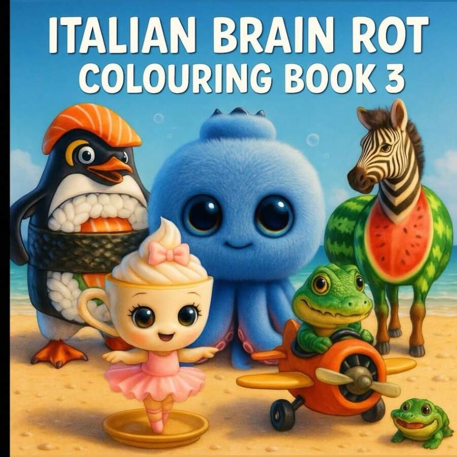 Italian Brain Rot Colouring Book 3: Perfect Gift For Kids, Teens And ...