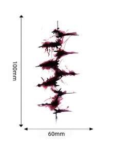 12 Sheets Fake Scars Halloween Temporary Tattoos Fake Stitches Zombie ...