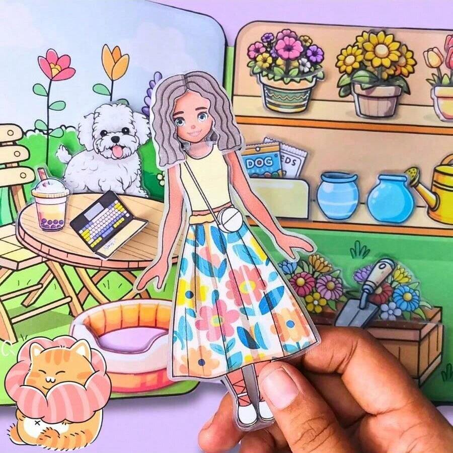 Camping Nacht Mädchen Dress Up Quiet Book DIY Material Set, Nicht ...