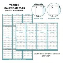 Dry Erase Calendar 2025-2026 - Large Yearly Calendar For Wall, 32'' X ...