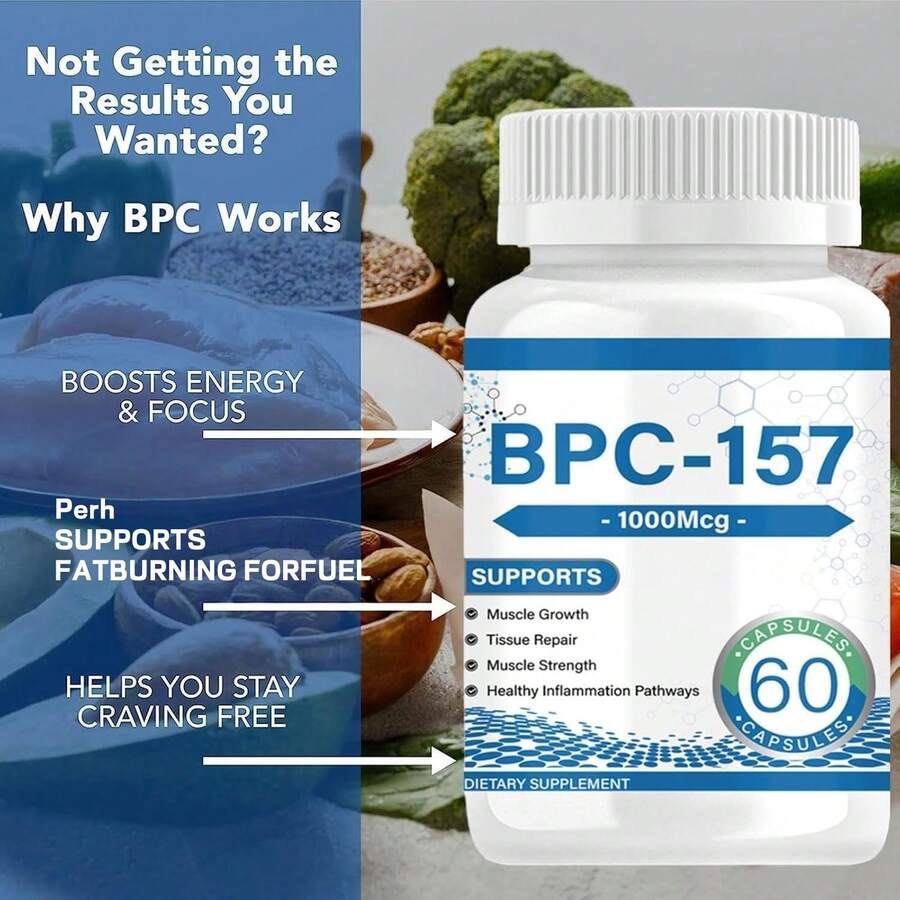 BPC-157 Peptide Capsules 1000mcg- Rapid Muscle And Gut Repair: Anti ...