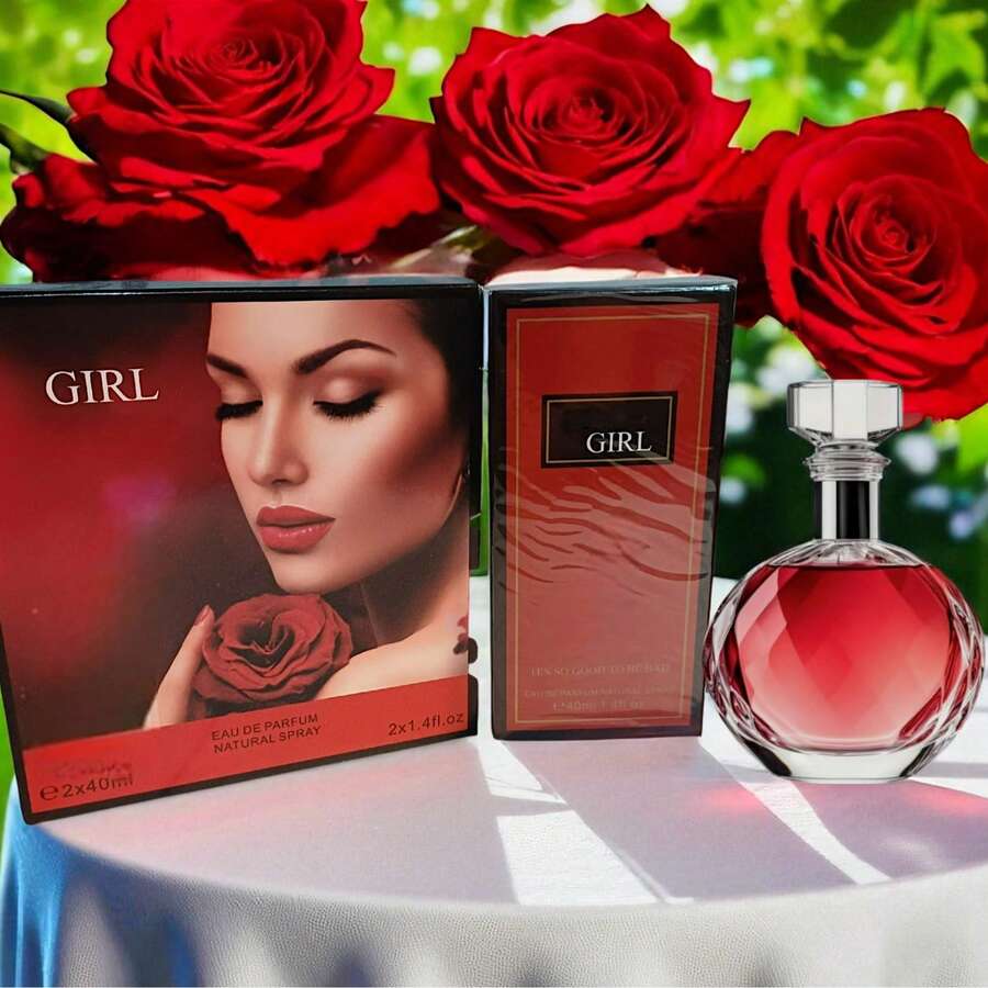 Fragancia GIRL Rojo DUO 2 Fragancias De 40 ml Fresca Dulce Ligeramente ...