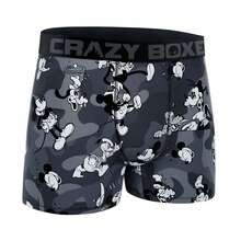 Crazy Boxer Disney Mickey Mouse In Black And White Boxer Briefs | SHEIN ...