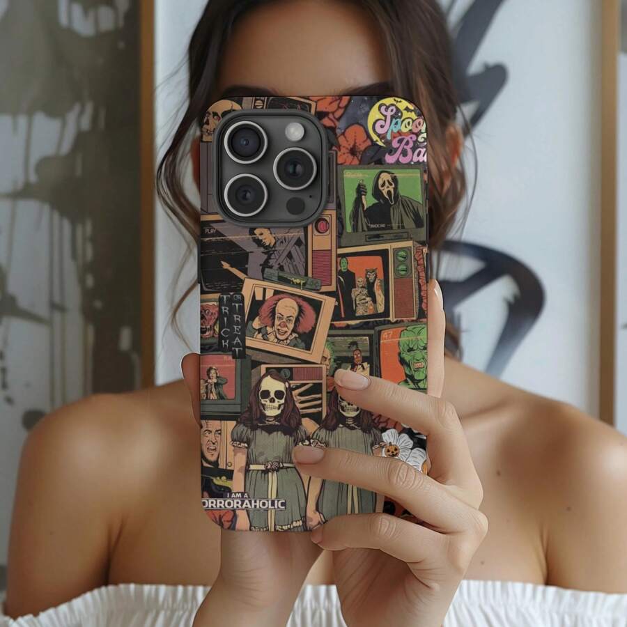 Horroholic Vintage Horror Film Handyhülle, süße Halloween Handyhülle ...