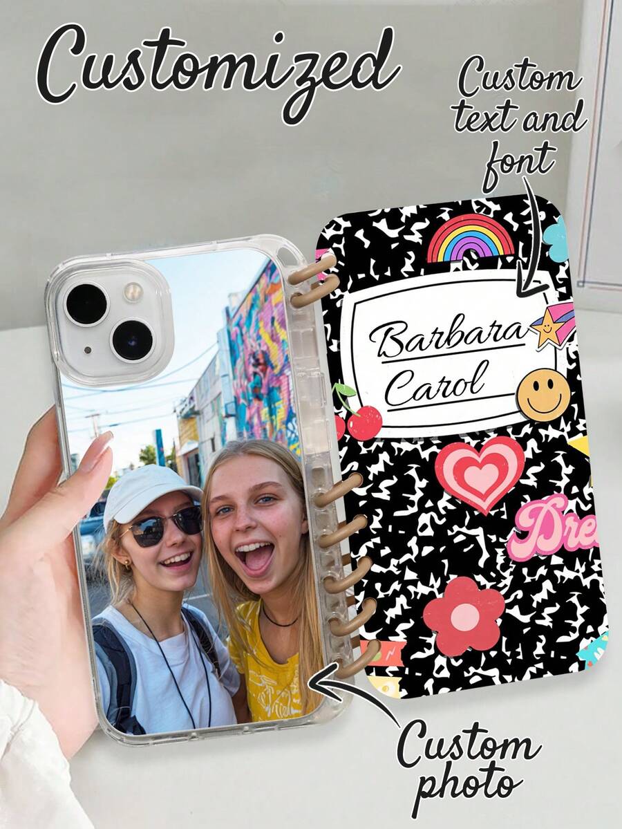 1pc Personalized Notebook With Signature, Double-Sided Photo Notebook ...