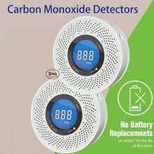 2-Pack Carbon Monoxide Detector, Battery-Powered Carbon Monoxide Alarm ...