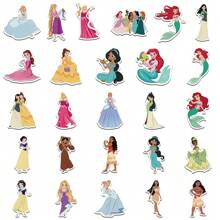Disney 50pcs Disney Princess Sticker Set - Waterproof, Vibrant ...