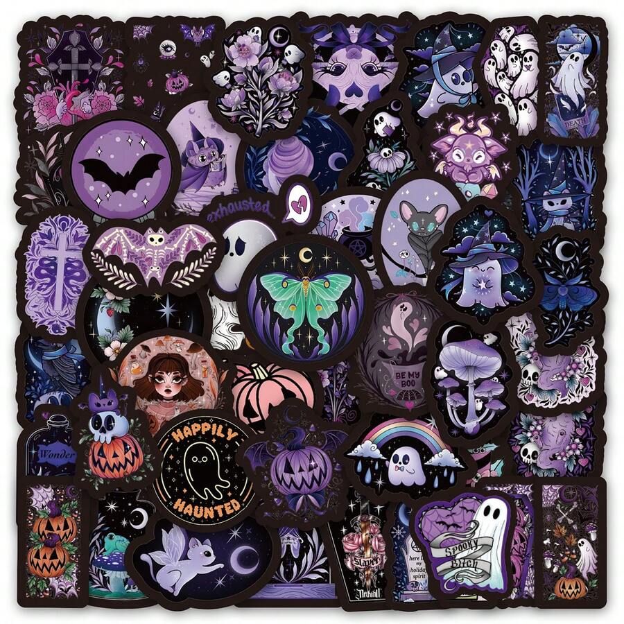 60PCS Halloween Ghost Stickers Vinyl Stickers Scrapbook, Journaling ...