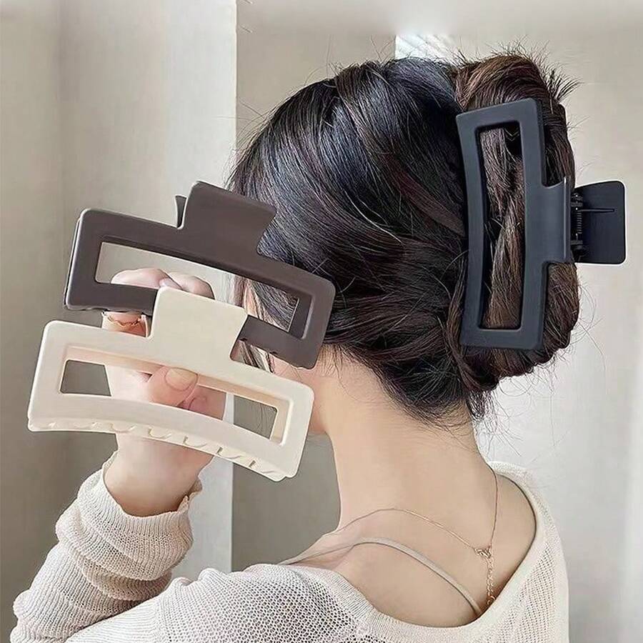 Claw Clips 1pc Rectangle Hair Claw For Thick Hair, Strong Hold Jaw Hair ...