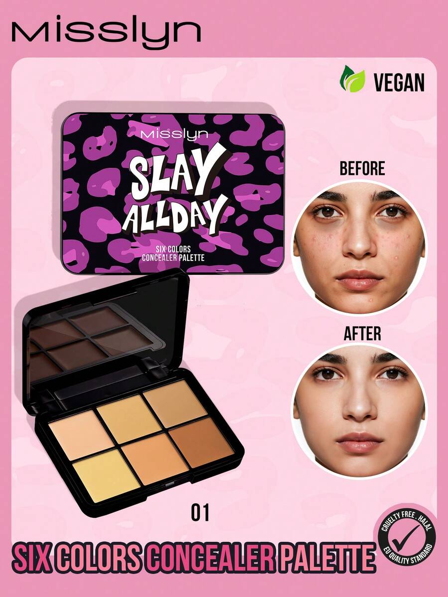 Misslyn MISSLYN-SIX COLORS CONCEALER PALETTE,6 Colors Concealer Palette ...