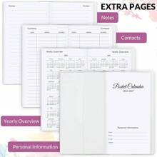 Pocket Calendar 2025-2027, Floral 2025-2027 Monthly Planner - 3.7" X 6. ...