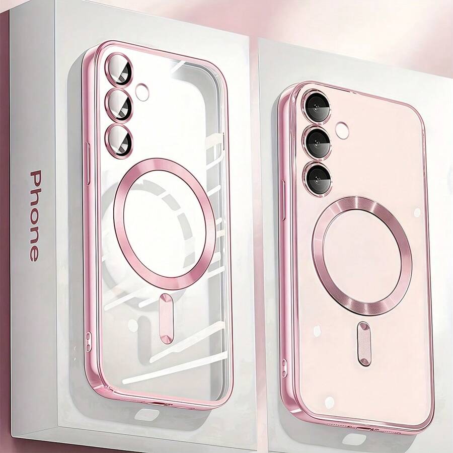 Capa magnética transparente para Galaxy A06 A16 A26 A36 A56 S25 Ultra S24, compatível com ...