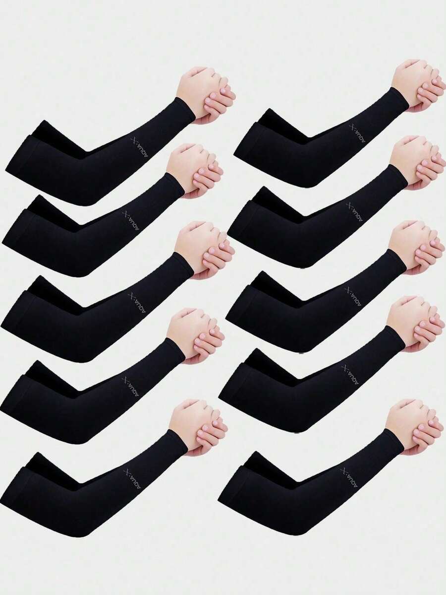 10pcs Set Arm Sleeves, Summer Sun Protection Arm Sleeves, Sweat ...