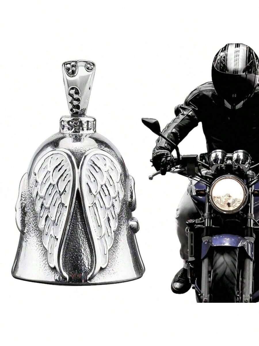 Guardian Angel Motorcycle Bell Handful Good Luck Bells Keyring Drive ...