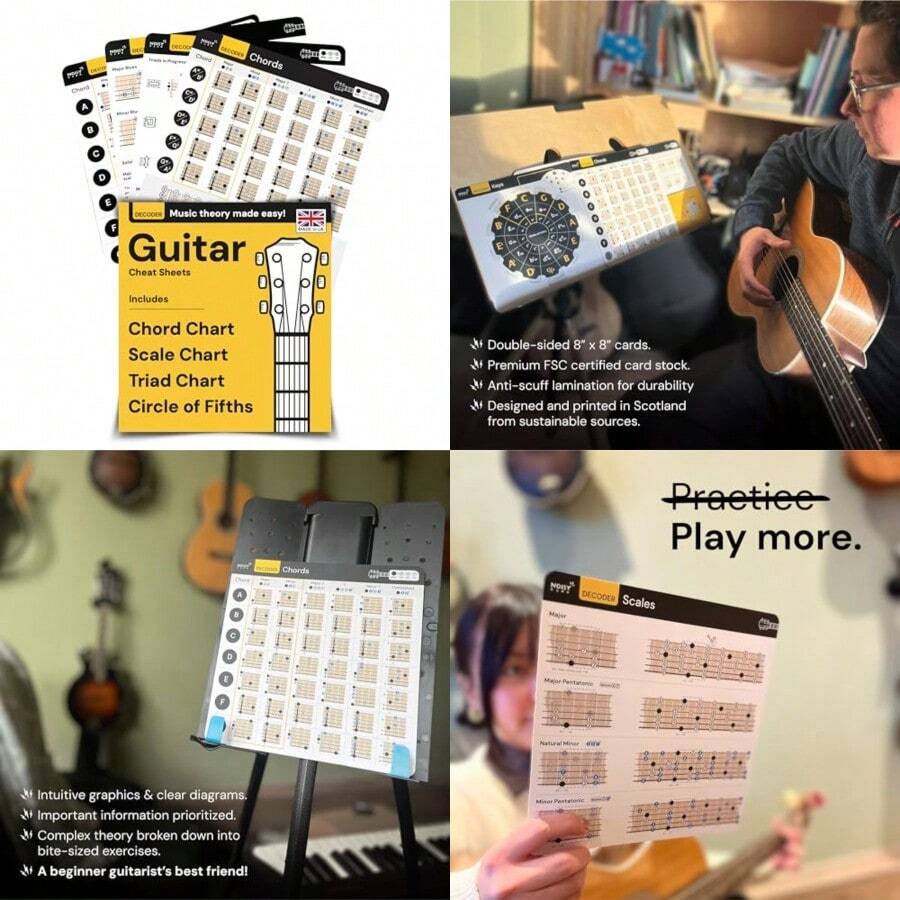 WU-1761 - Chords Chart Pack 8x8" Learn Chords For Chord Progressions ...