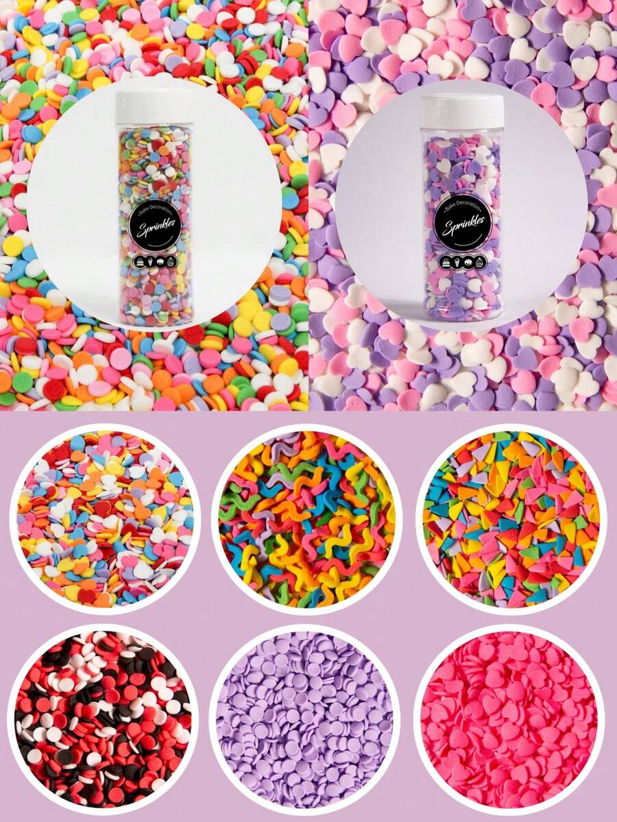 100g/3.52oz Cake Sprinkles Cake Baking Decoration Of Various Shapes S ...
