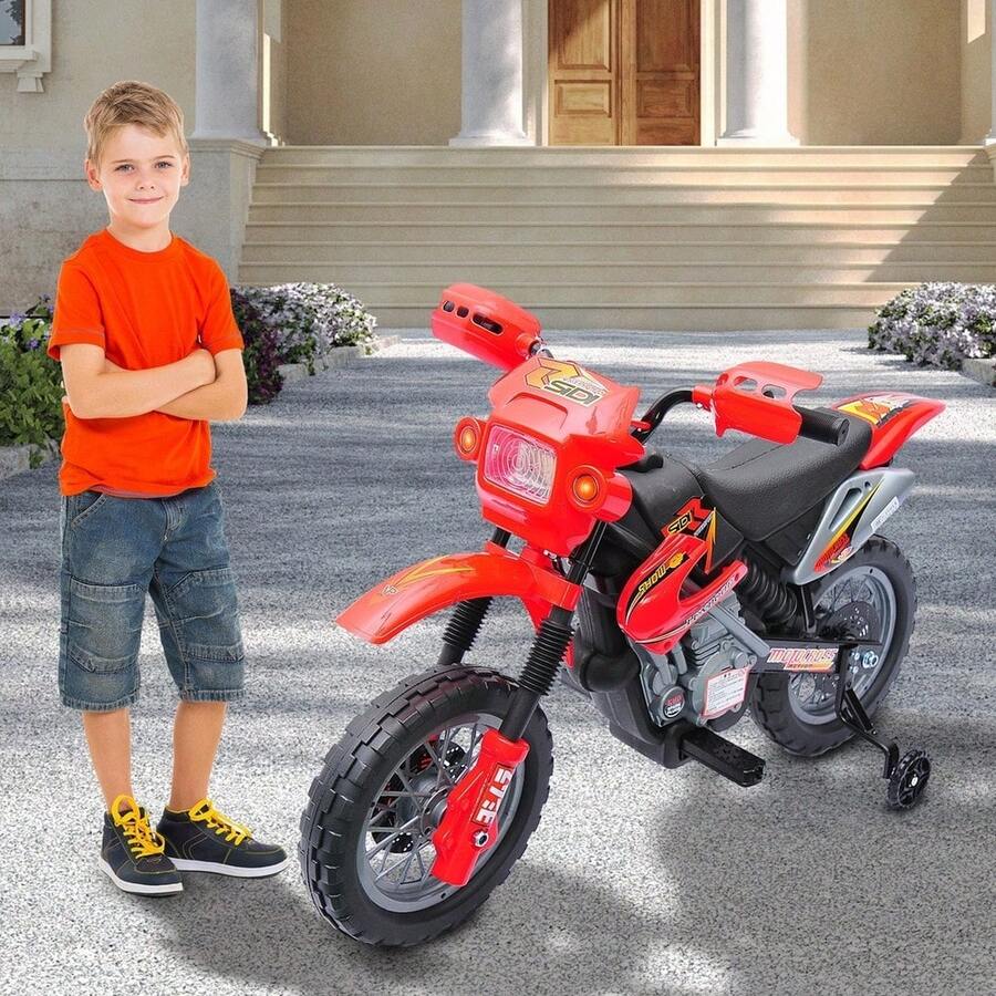 6V Electric Kid Ride On Car Dirt Bike Battery Motorcycle Toy W/ Training Wheels | SHEIN USA