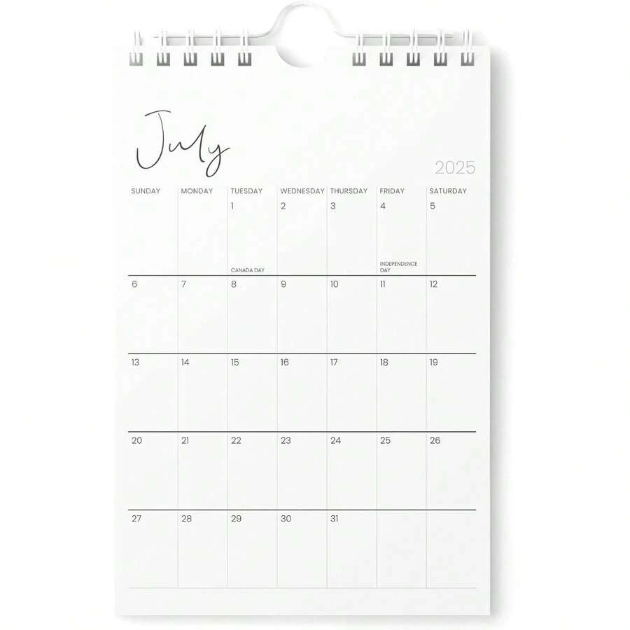 Wall Calendar 2025-2026 - Vertical 6x9 Inch July 2025 To December 2026 ...